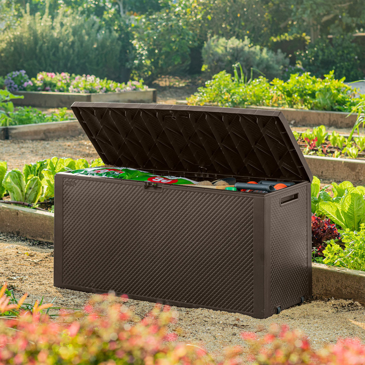 Keter Coffre de jardin Emily Marron | Bricoman