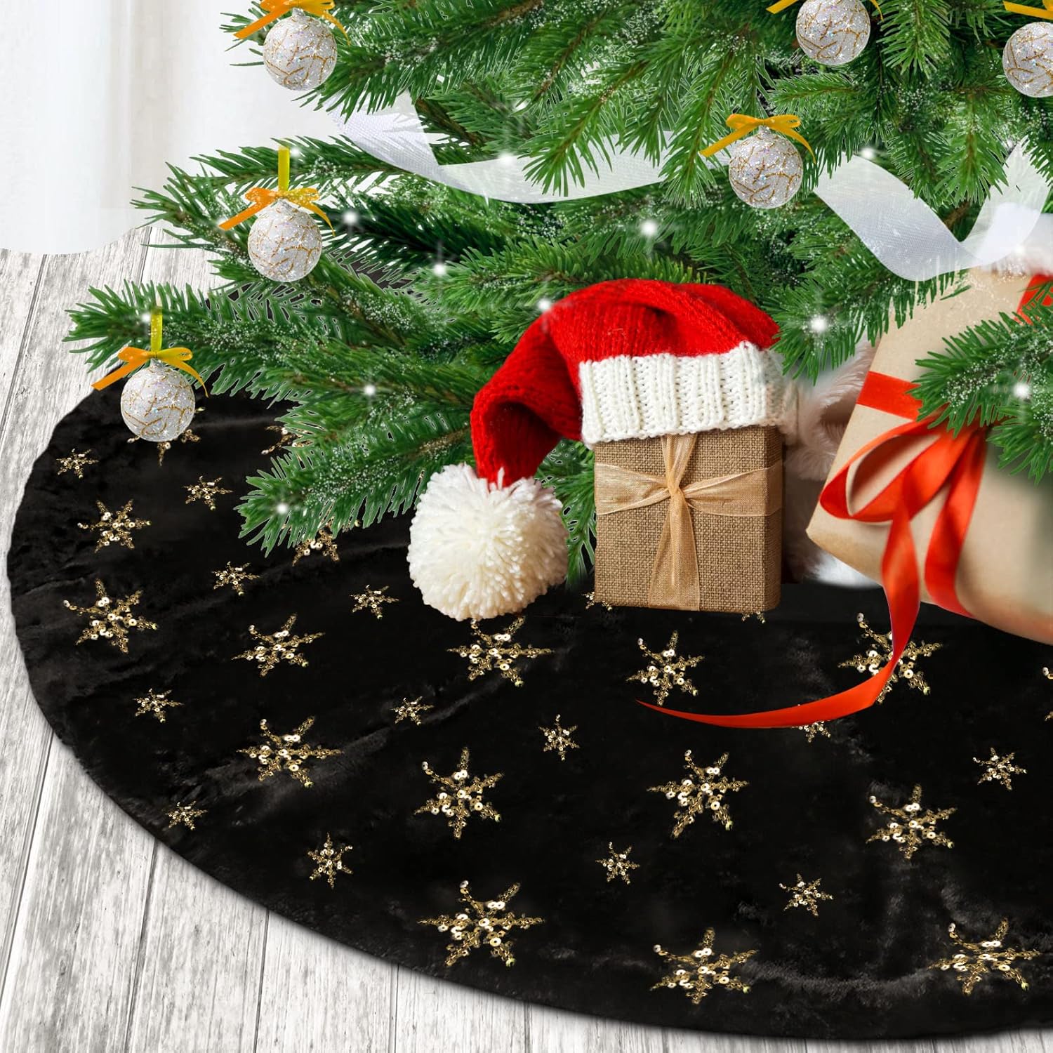 Jupe de sapin de Noël, couvre-pied de sapin de Noël, tapis de sapin de ...