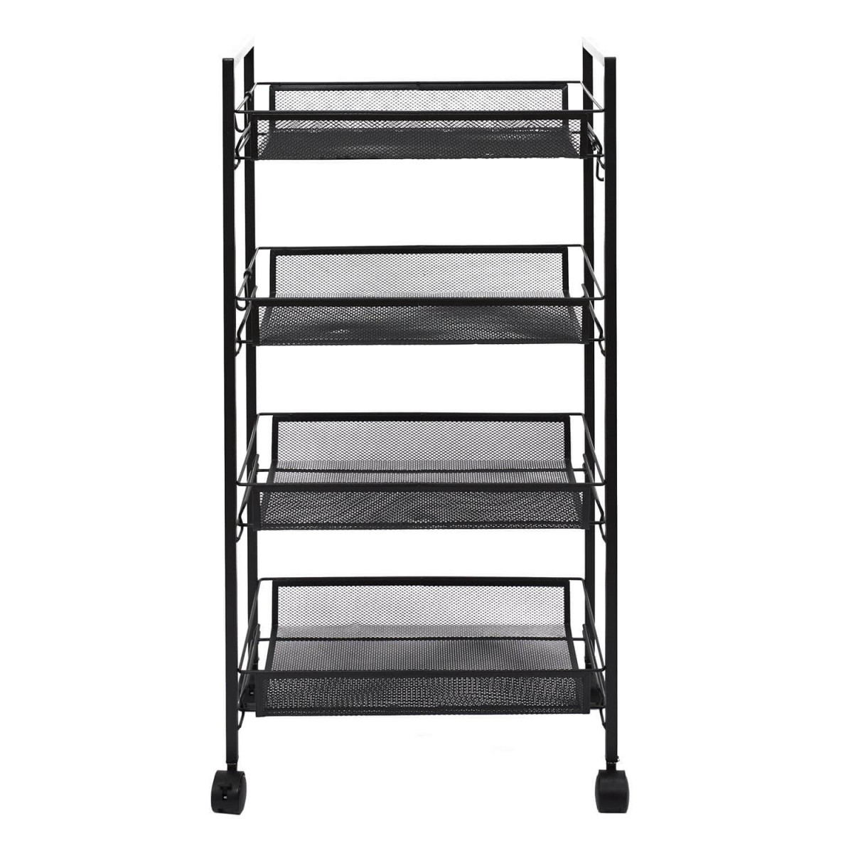 PANIL - Desserte à Roulettes Métallique Noire 4 Niveaux | Leroy Merlin
