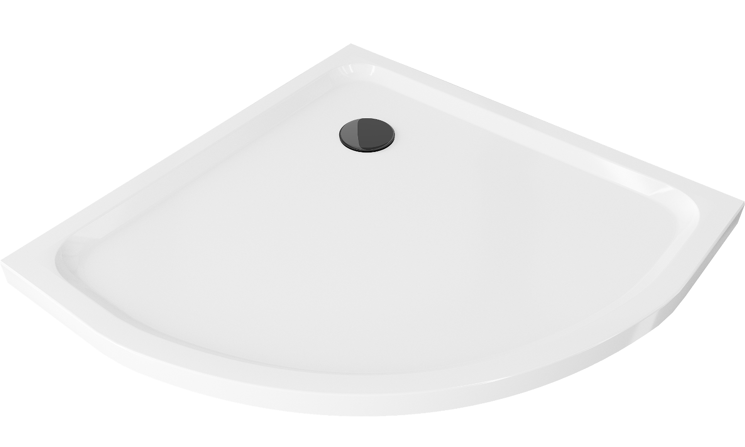 Mexen Flat receveur de douche demi-circulaire slim 100 x 100 cm, blanc ...