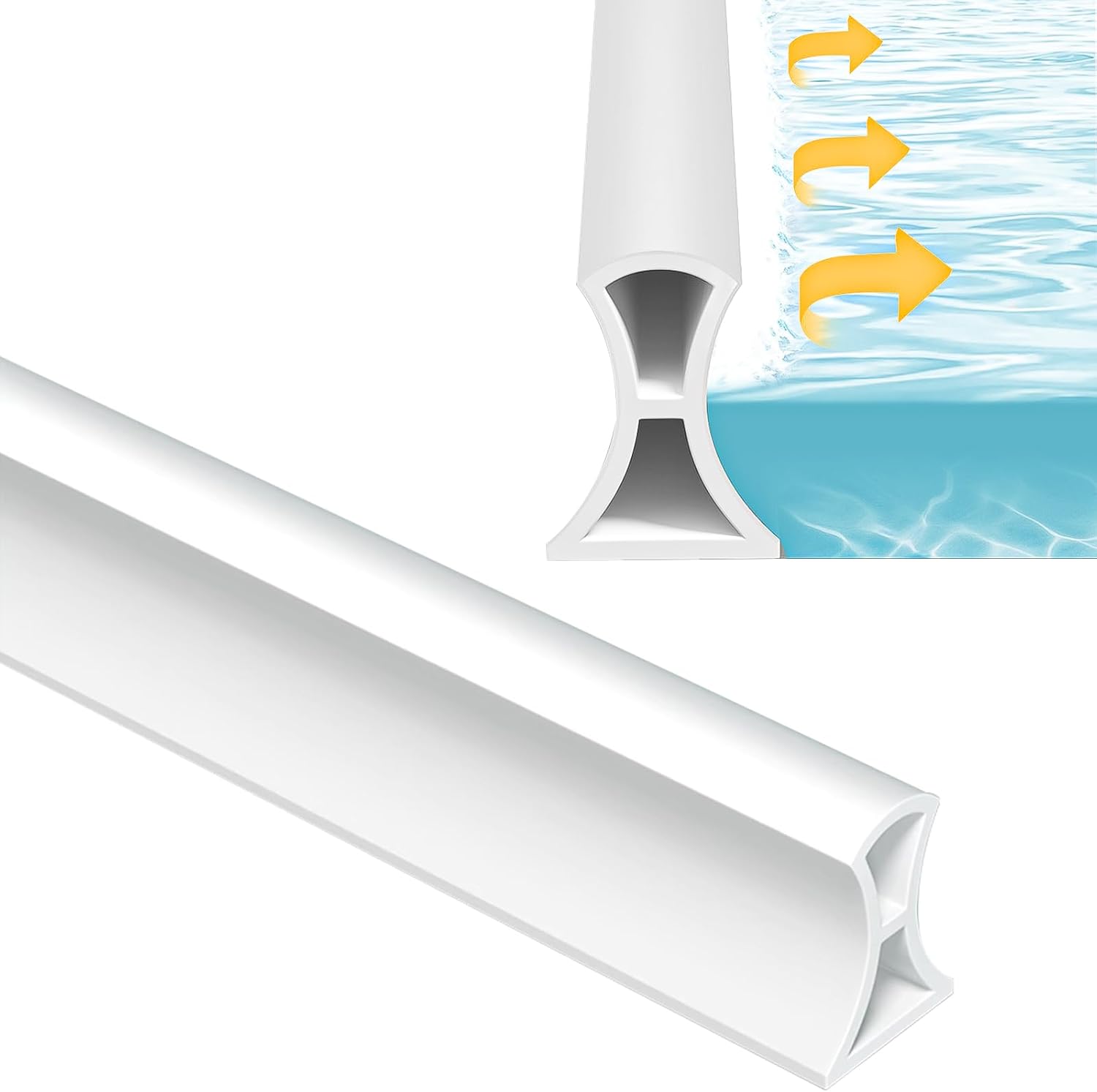 Tira de ducha de 2 m, tope de agua de silicona para ducha, tope de agua ...