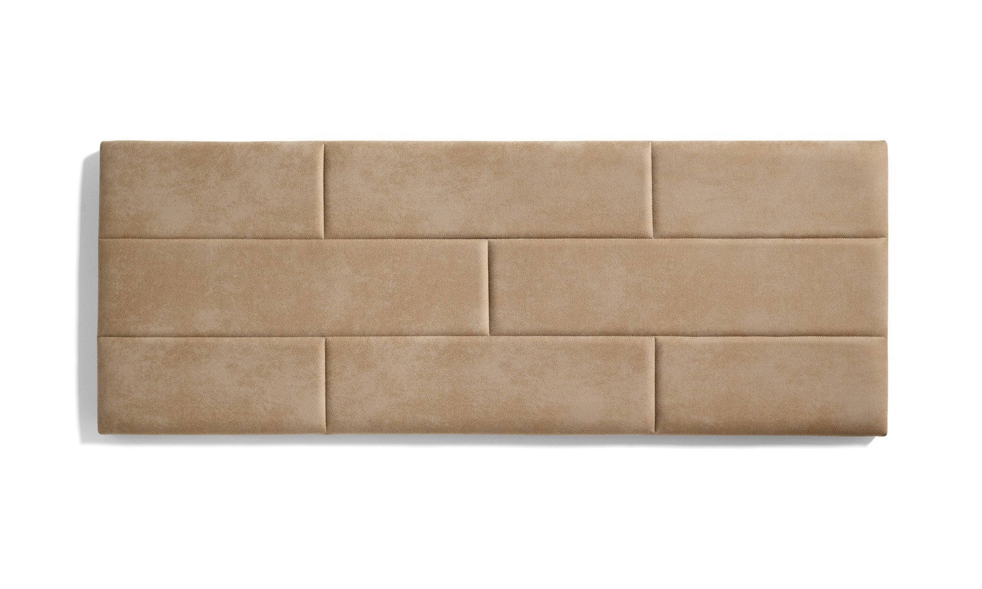 Cabecero de Cama 140 Muro Ladrillos Tela Antimanchas 152x57x5cm Camel ...