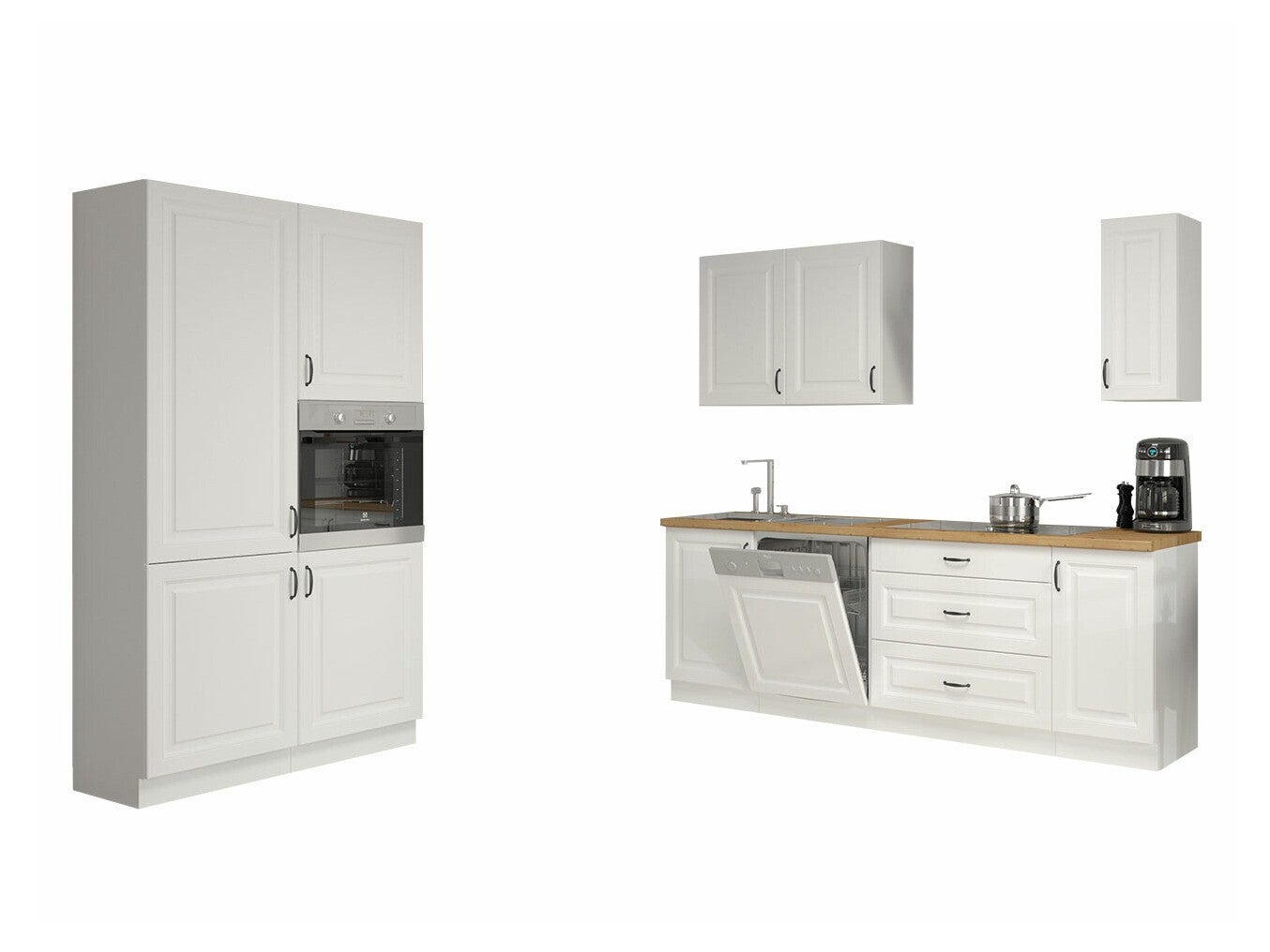 Ensemble de cuisine modulaire Retro White 149, MDF, Stratifié | Leroy ...