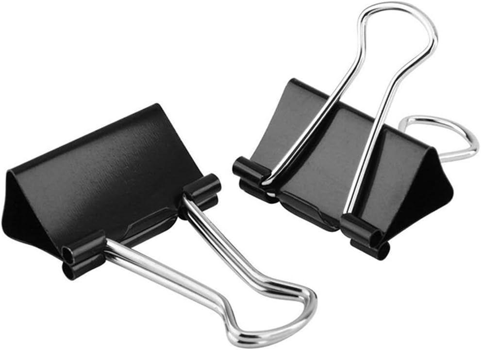 10 clips metálicos negros para documentos, papel, 51 mm, multifunción ...