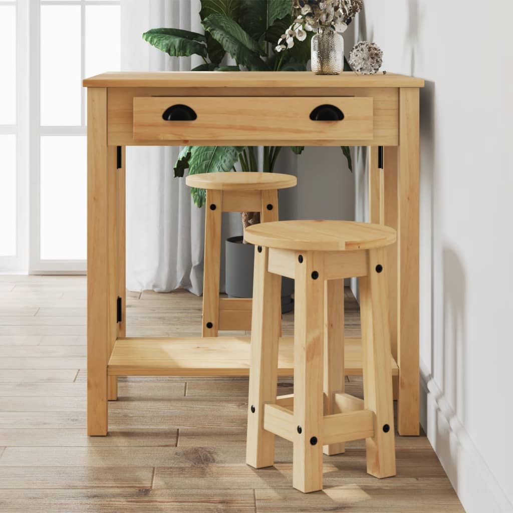 Tabourets de bar lot de 2 bois massif de pin | Leroy Merlin