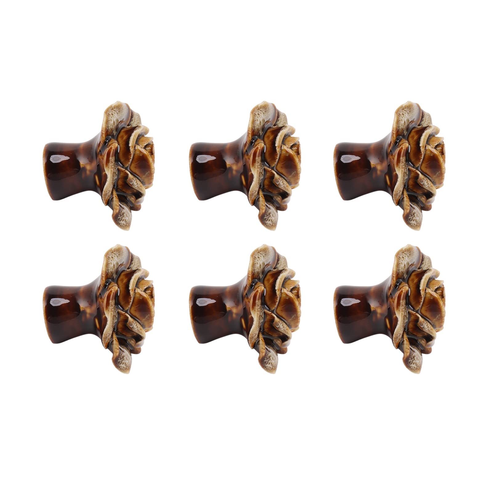 6 pomos de gabinete con forma de flor de rosa, delicado pomo de ...