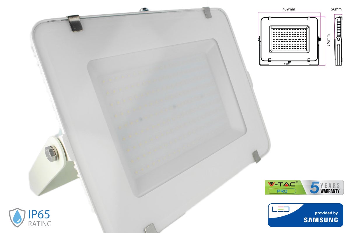 Faro LED Flood Light 200W IP65 Bianco Neutro Super Slim 56 mm Carcassa ...