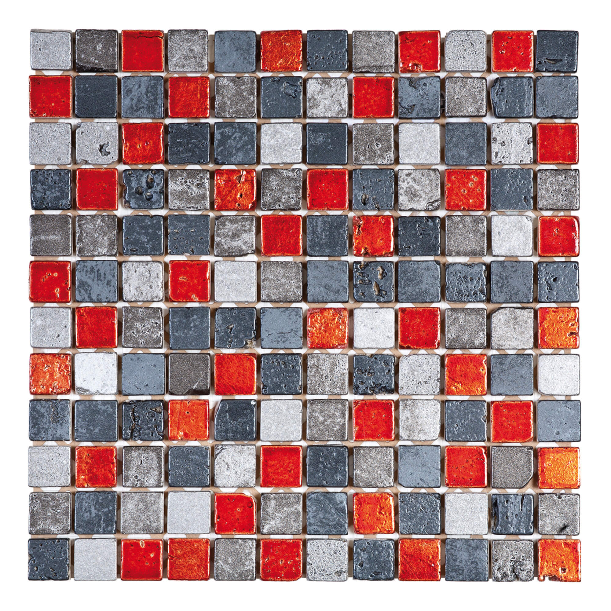 Mosaïque Mur Marbre Gris Et Rouge 30x30cm (vendu à l'unité) - RO'MA ...