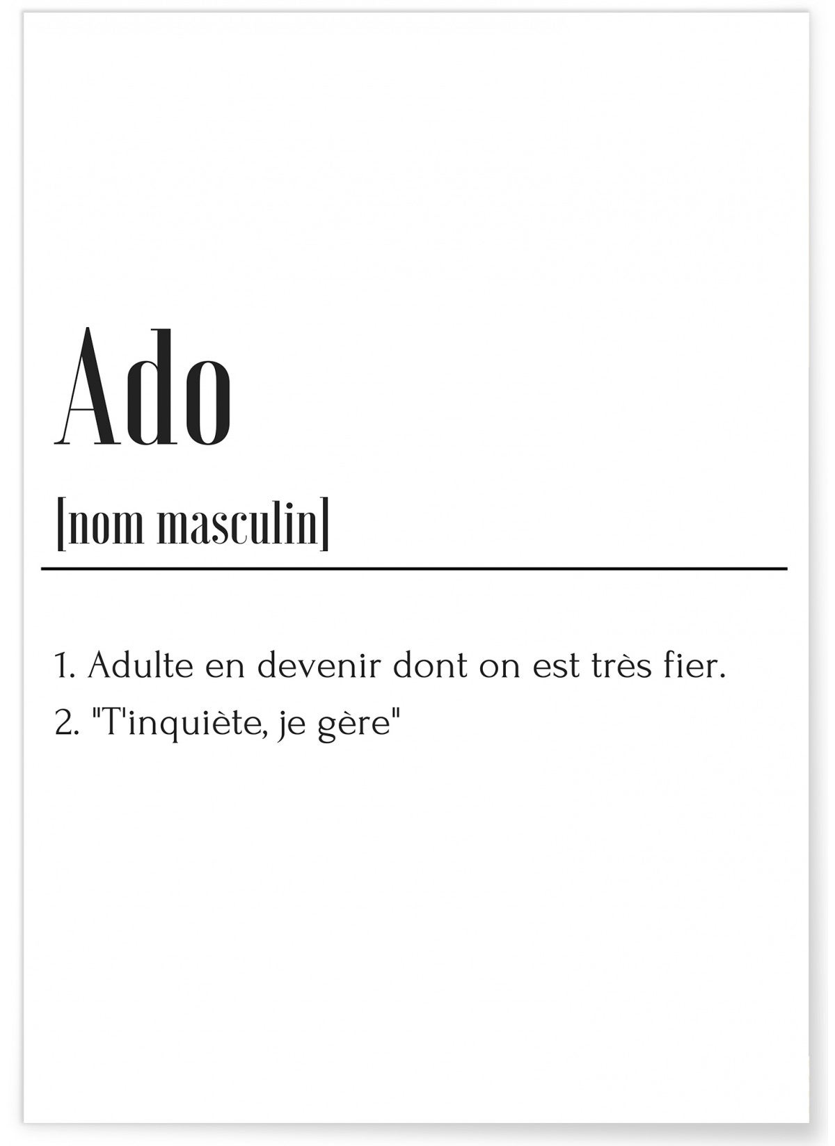 Affiche Définition Ado - Format A3 - | Leroy Merlin