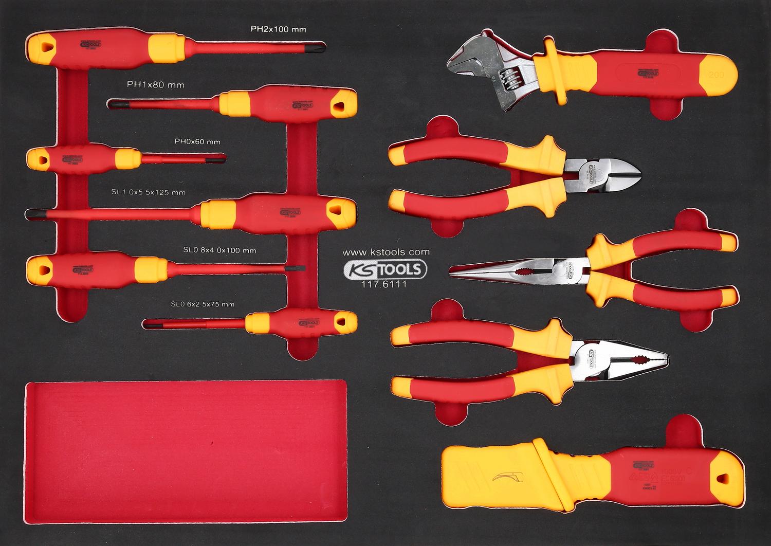 KS TOOLS Serie di giraviti e pinze 1100 V,11 pz | Leroy Merlin
