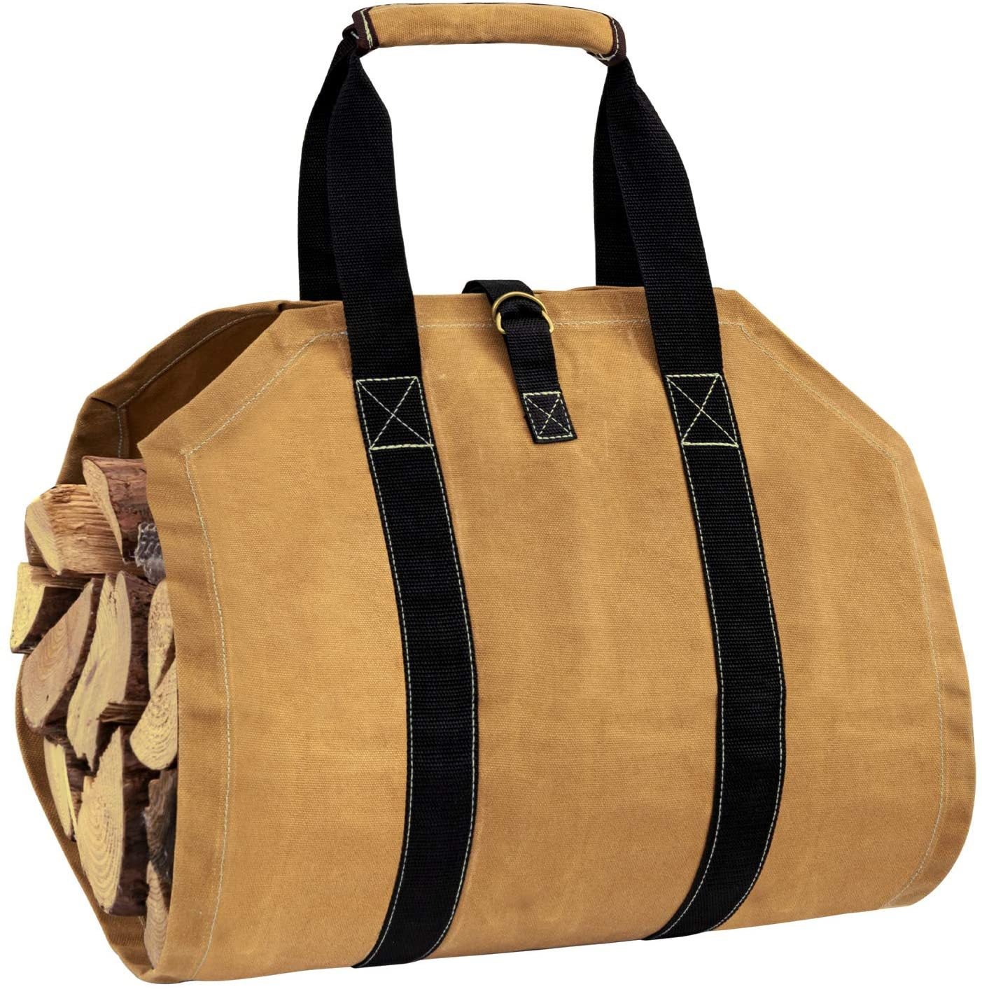 Panier à bûches en toile - 1 pièce - 46 x 98 cm - Jaune | Leroy Merlin
