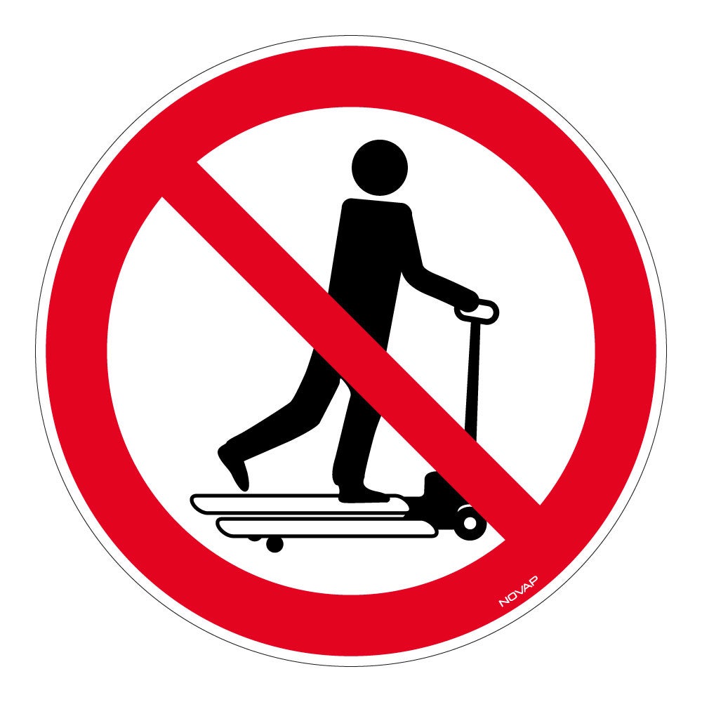 Panneau Interdiction de monter sur les transpalettes - Rigide Ø300mm ...