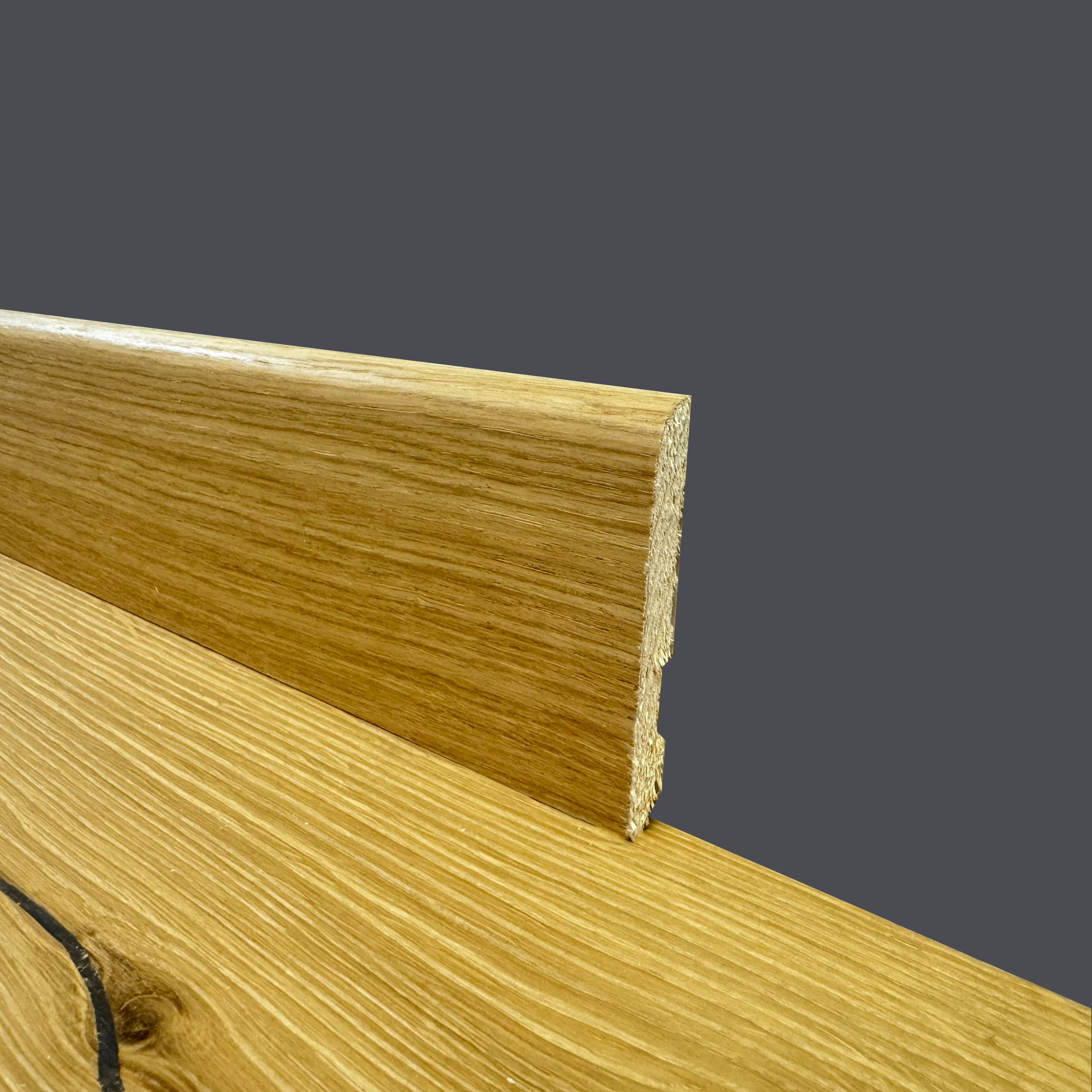 BATTISCOPA BC in legno MASSELLO impiallacciato VERO LEGNO DI ROVERE ...