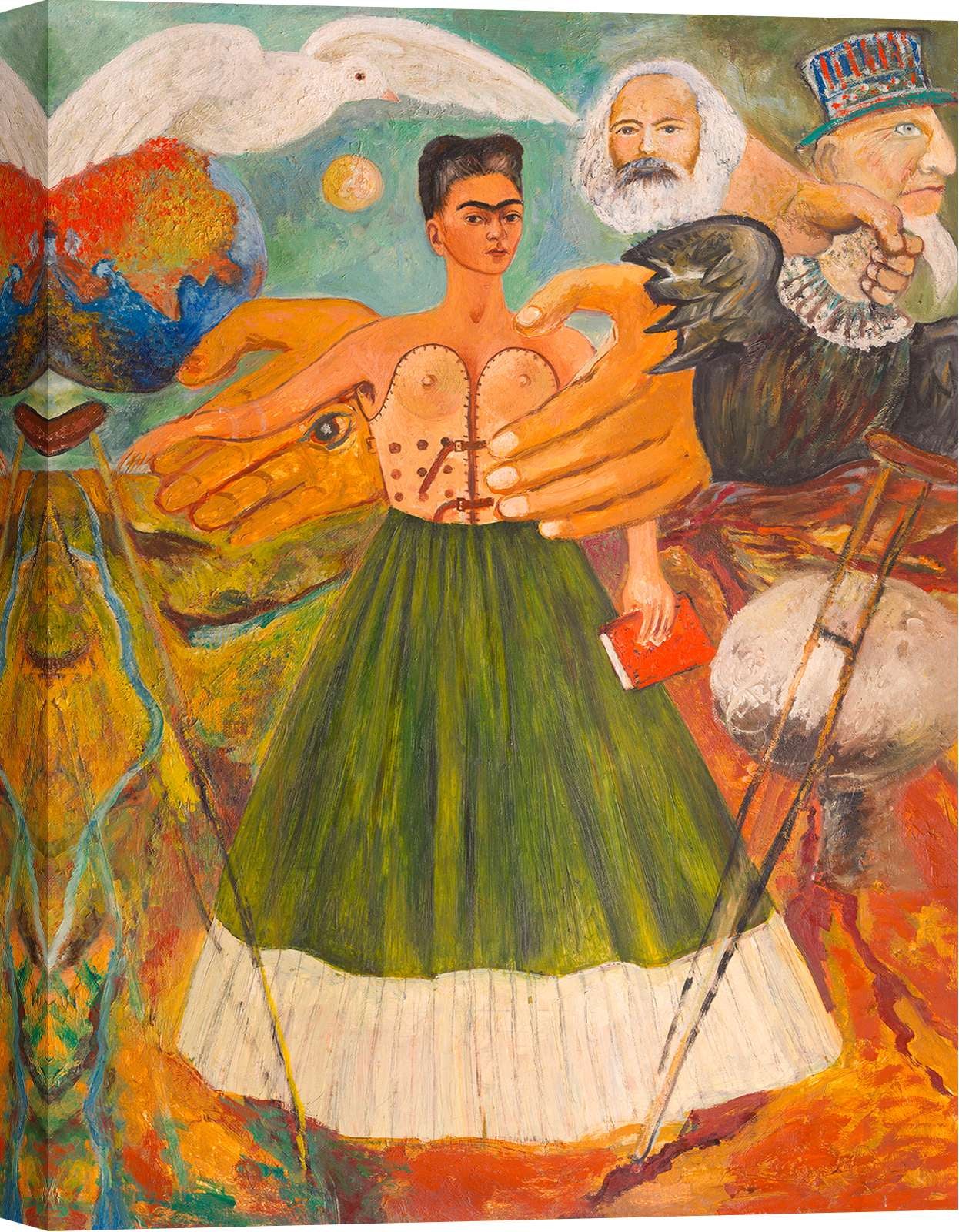 Impresión en lienzo - Frida Kahlo - El marxismo dará salud a los ...