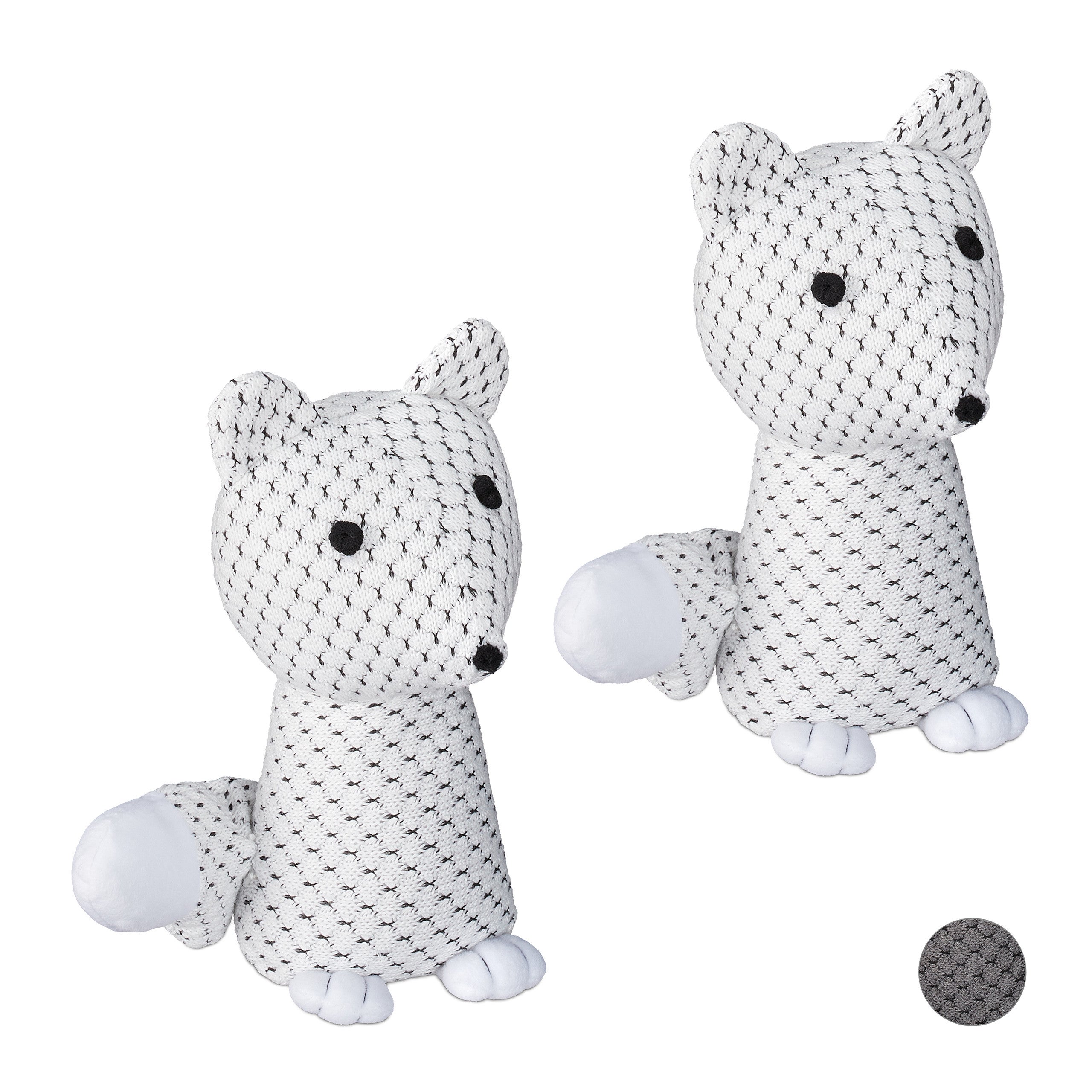 2 Topes para puertas con forma de zorro, Decorativo, Relleno, 1 kg ...