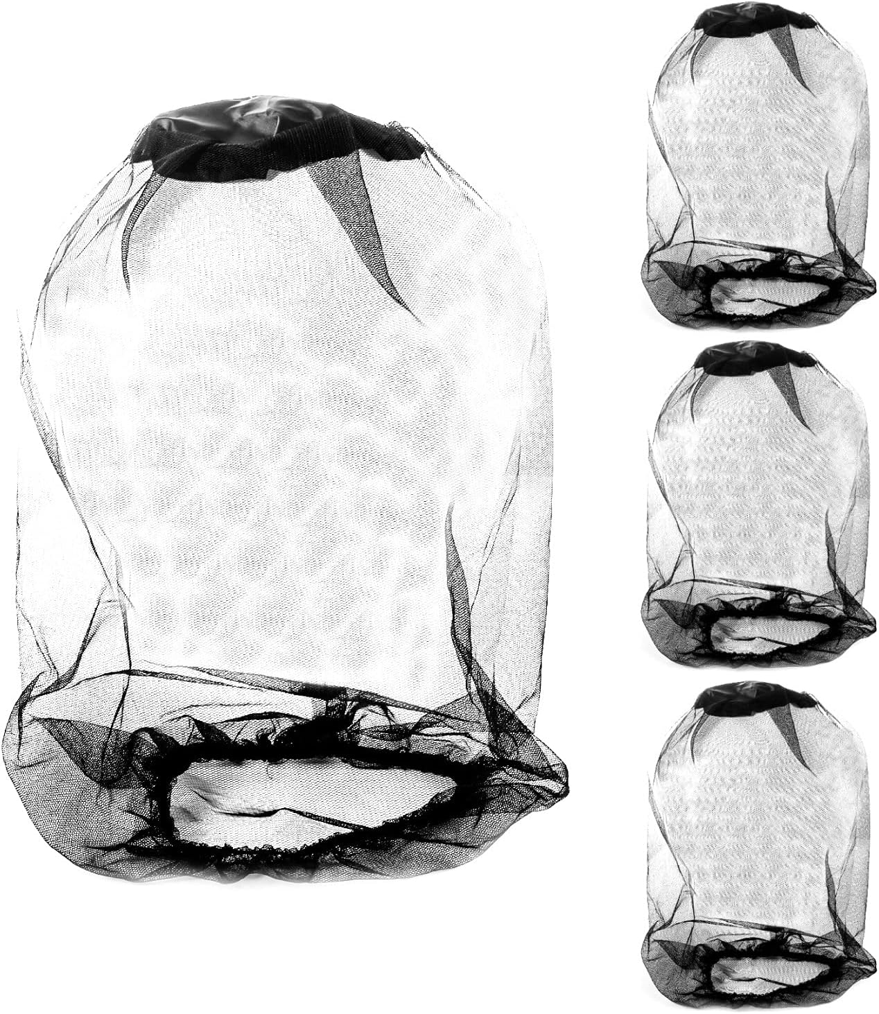 (4 Pièces) de Filet Anti-Moustiques pour Tête, Filet Anti-Moustiques ...