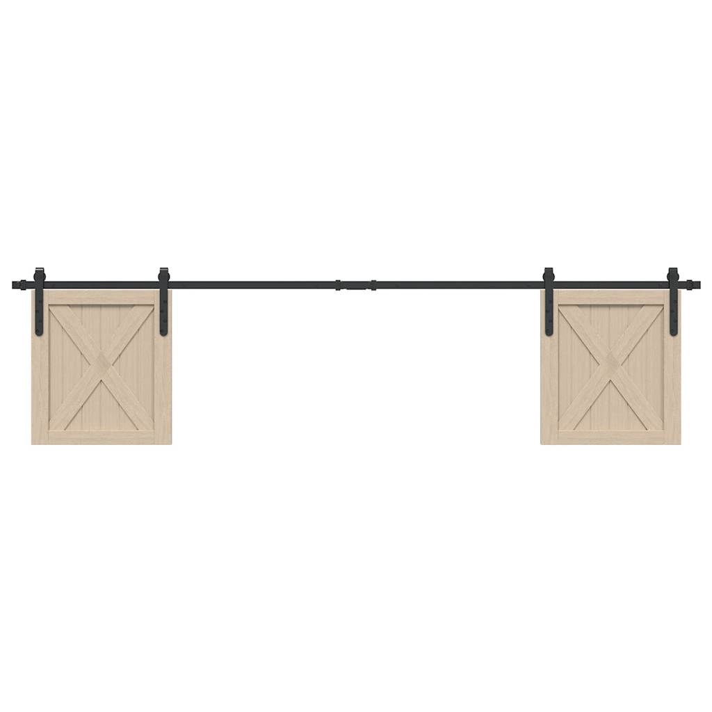 Maison Exclusive - Kit de porte d'armoire coulissante 213 cm acier au ...