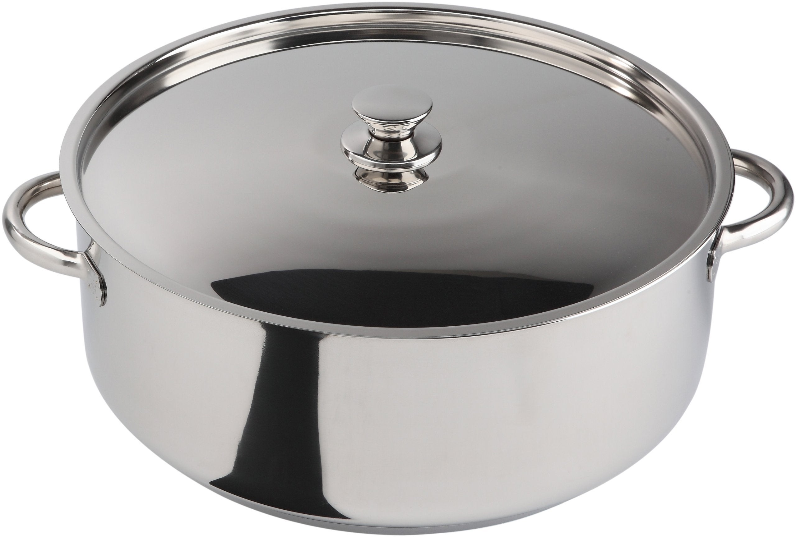Lacor - 40040 - Cocotte Avec Couvercle Vitrocor 40cm Inox | Leroy Merlin