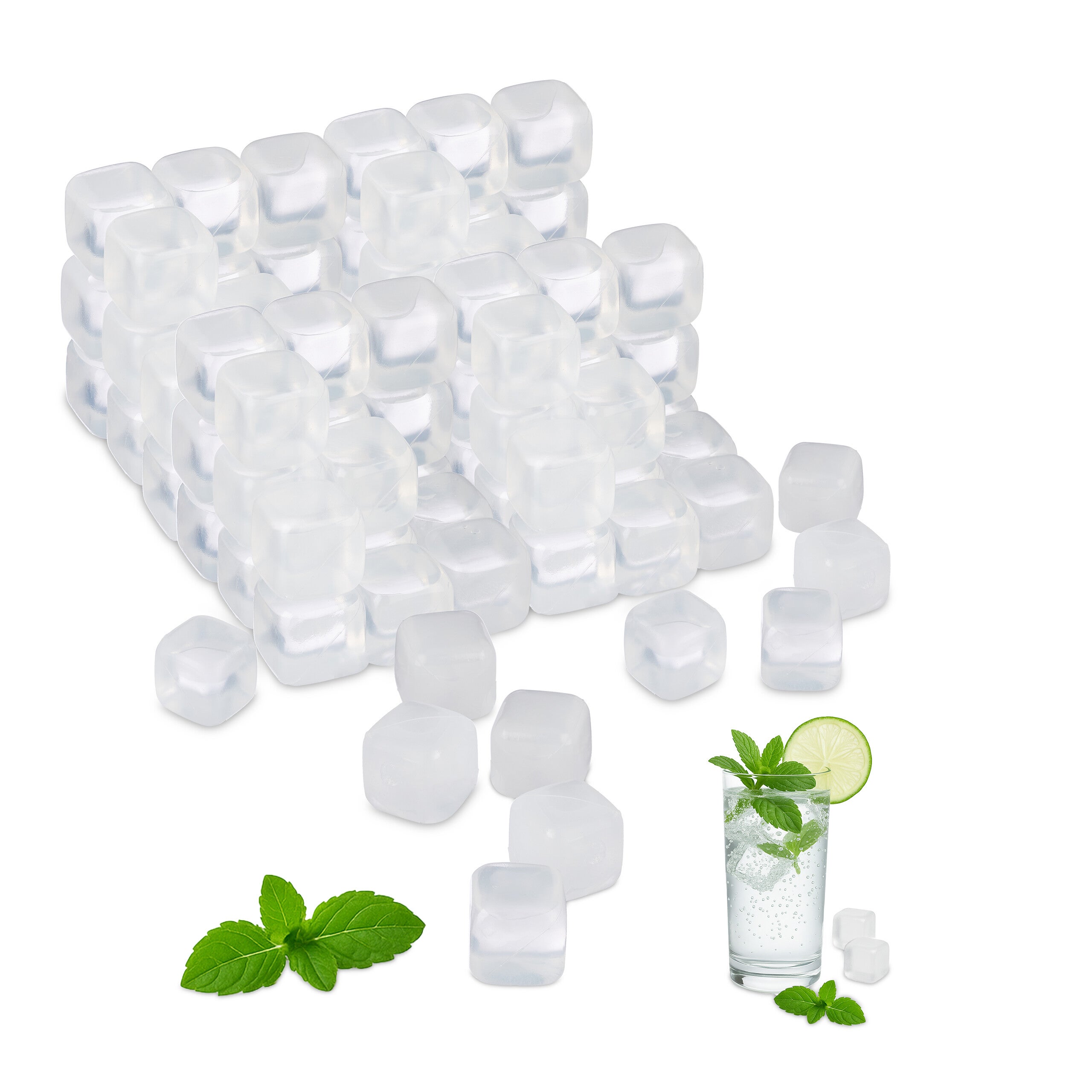 Cubitos de Hielo Reutilizables, 24 unidades, XXL, Cubos de Hielo ...