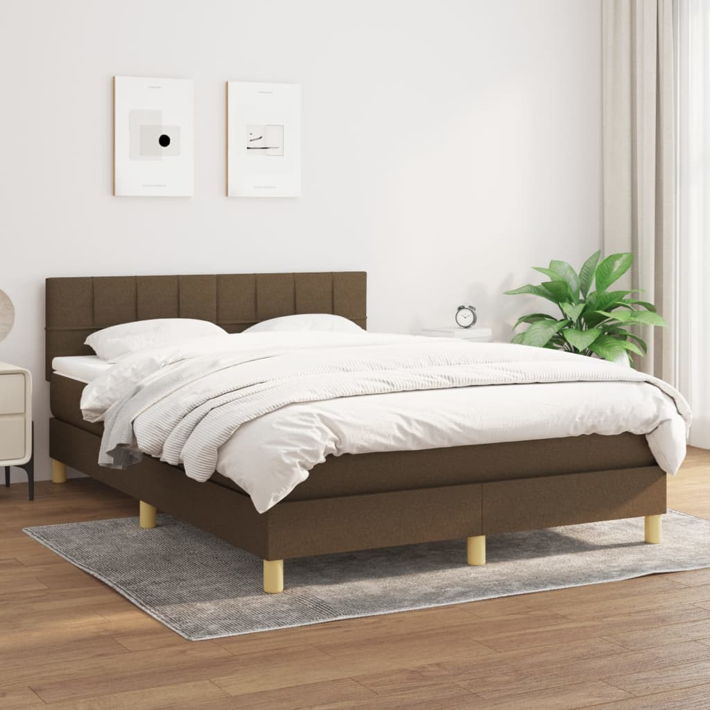 Sommier à lattes de lit avec matelas Marron foncé 140x190 cm | Leroy Merlin