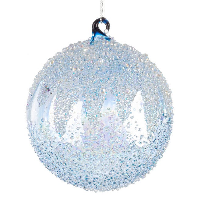 6x Esferas de cristal decorativas navideñas, "Wink" Azul Ø100 | Leroy ...