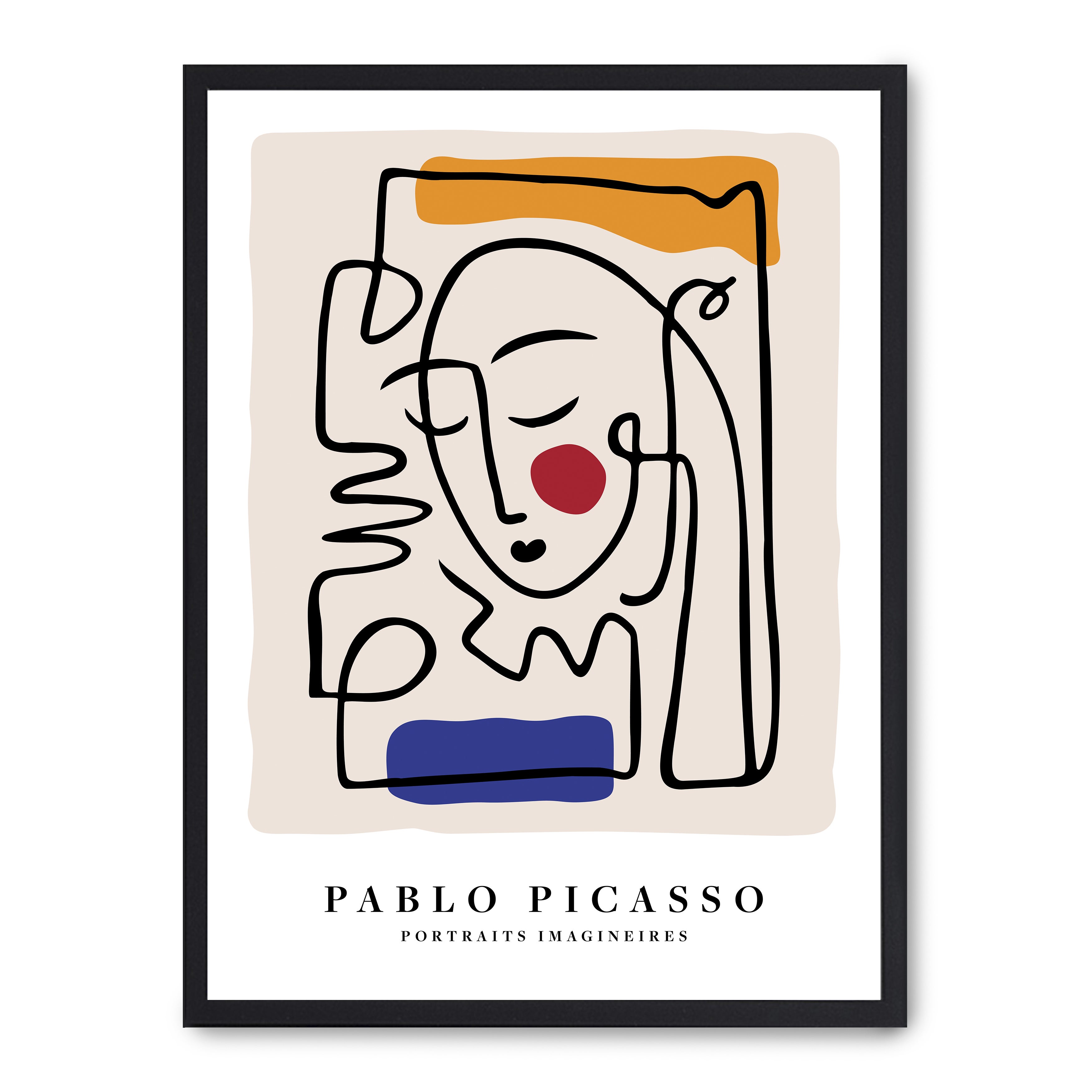 Cuadro Picasso portraits IX, marco negro, 50x70 cm | Leroy Merlin