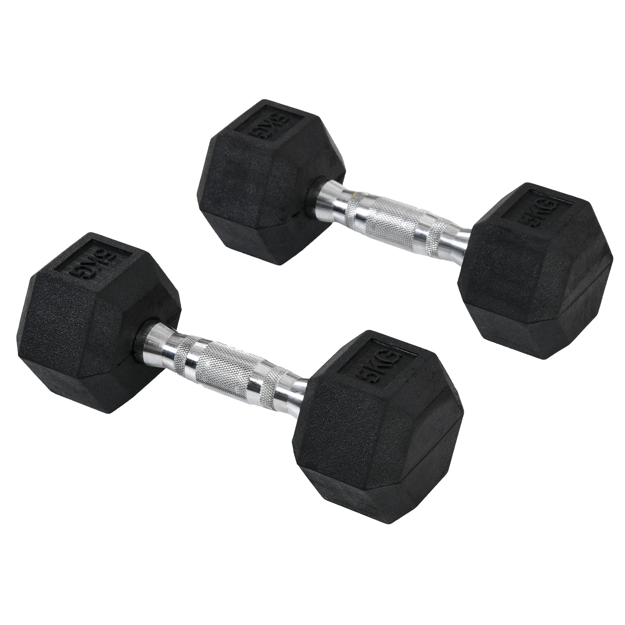 Juego de Mancuernas HOMCOM Metal, Goma Negro 27.2x10.5x7.2 cm A91 ...