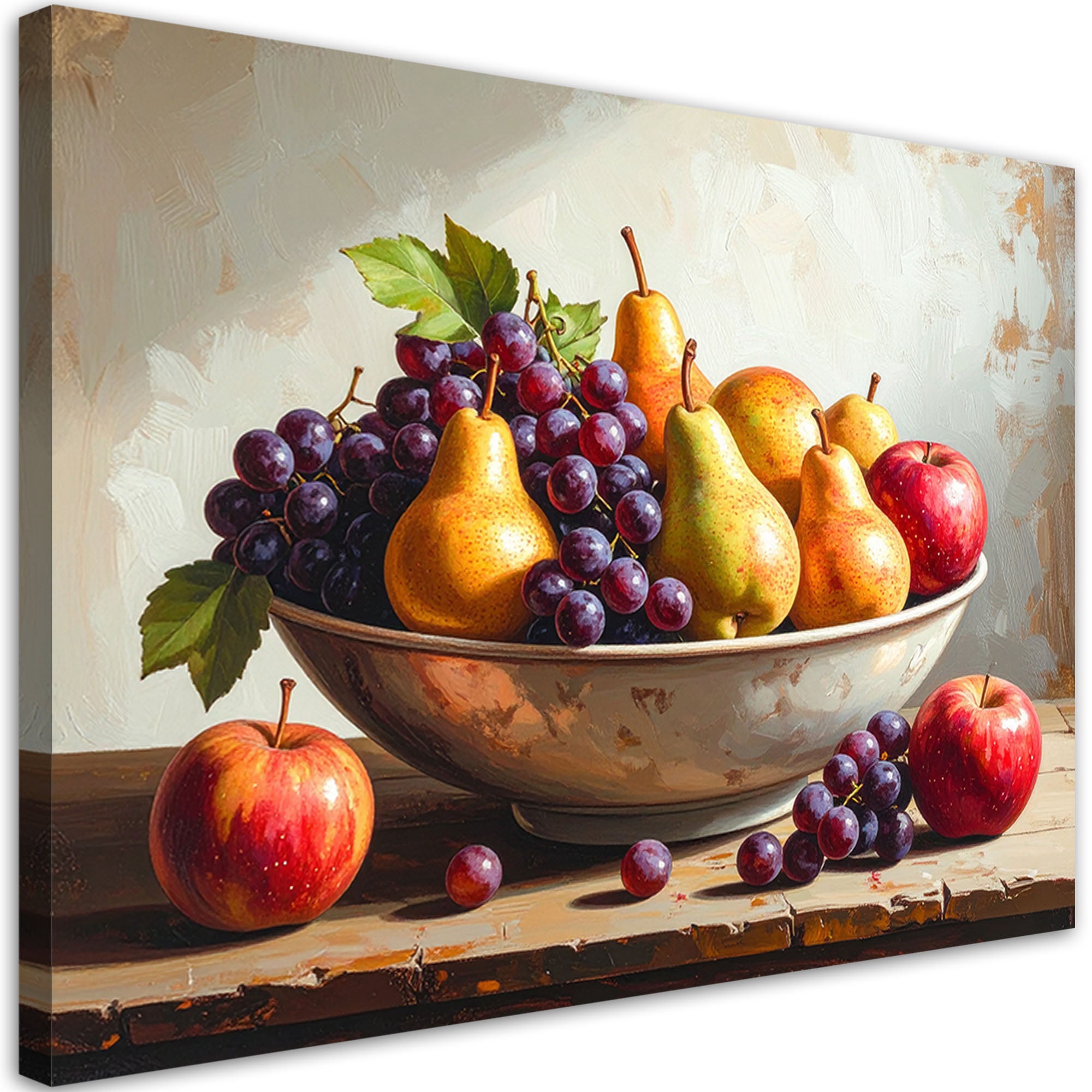 Tableau Moderne Nature morte avec des fruits dans un bol 60x40 | Leroy ...
