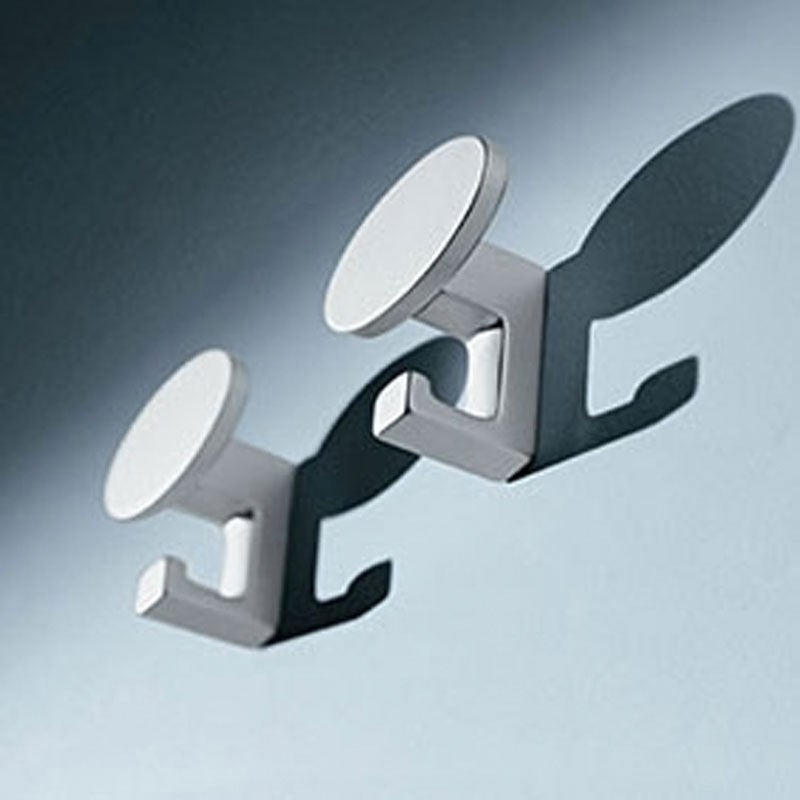 Patère double - Hauteur : 64 mm - Largeur : 43 mm - Version : Carrée ...