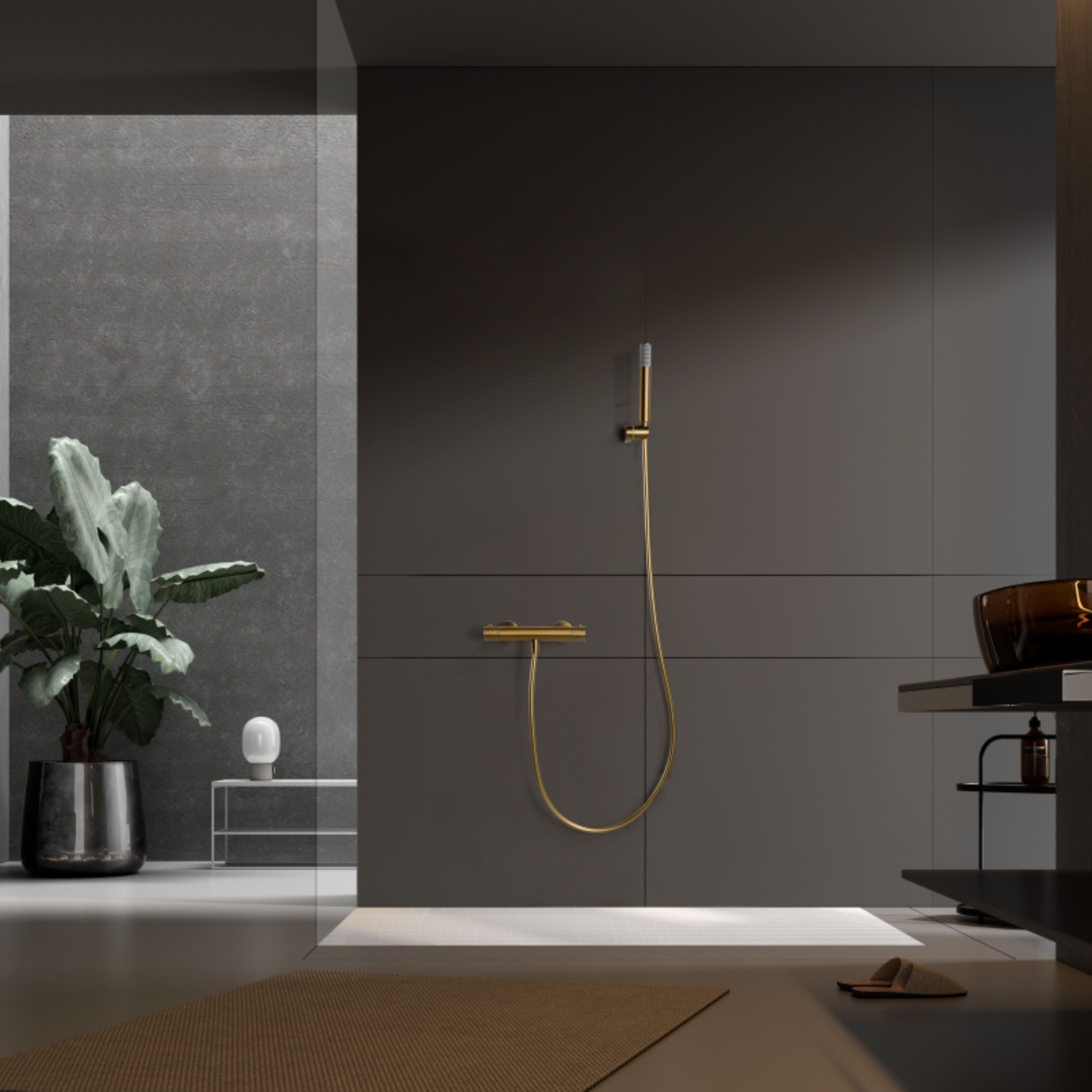 IMEX - Ensemble de douche thermostatique avec pomme de douche et ...