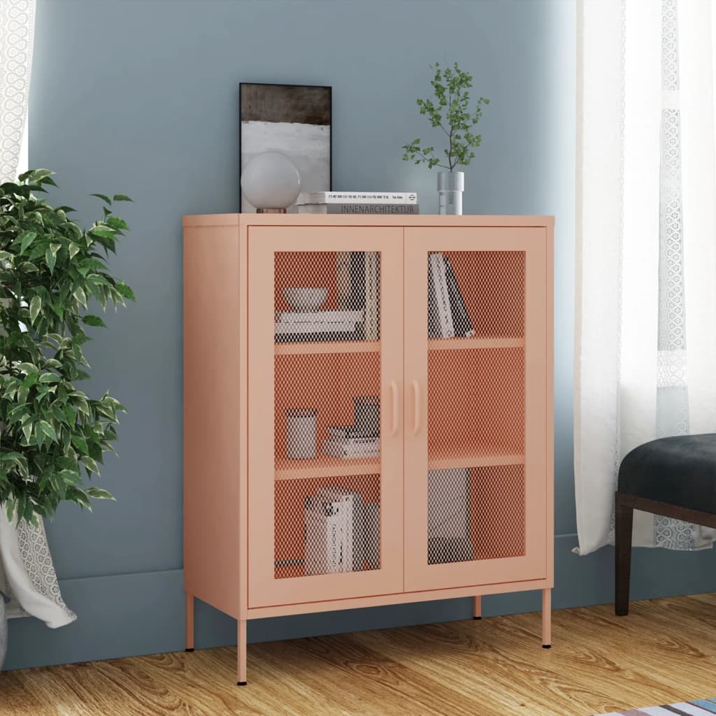 Armoire de rangement Rose 80x35x101,5 cm Acier | Leroy Merlin