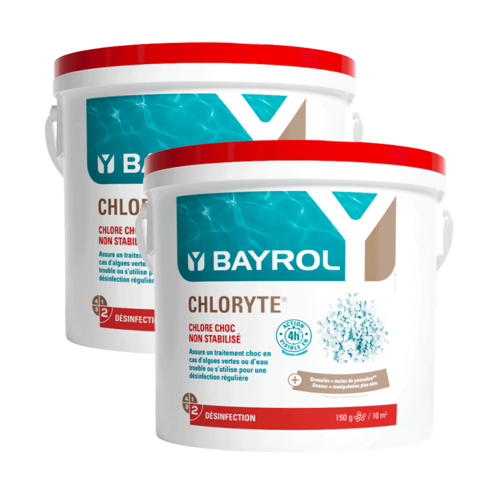 Pack de 2 Chloryte - Chlore non stabilisé 5 kg Bayrol | Leroy Merlin