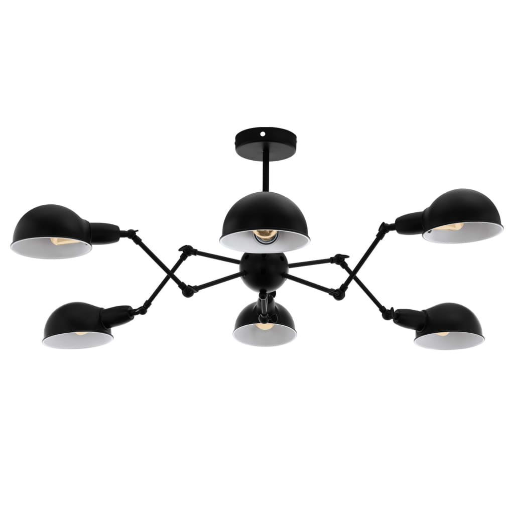 Lampe suspendue Exmoor 6 lampes Acier Noir EGLO | Leroy Merlin