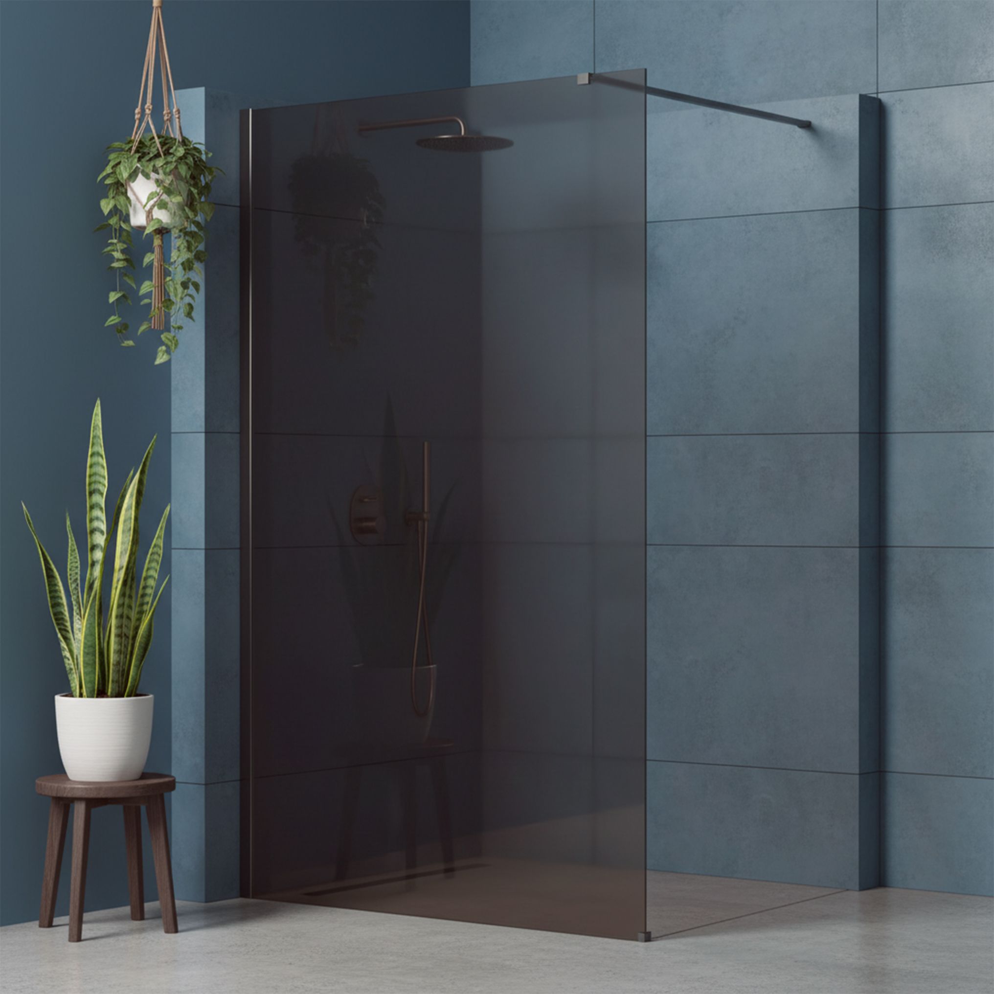 PARED DE LA DUCHA REA FLEXI BROWN TITANIUM 110 | Leroy Merlin