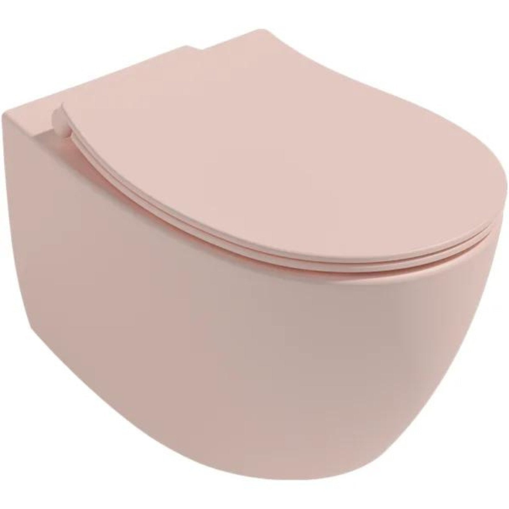 Inodoro Isvea WC Baño Suspendido Rosa Salmón Incluido con Tapa ...