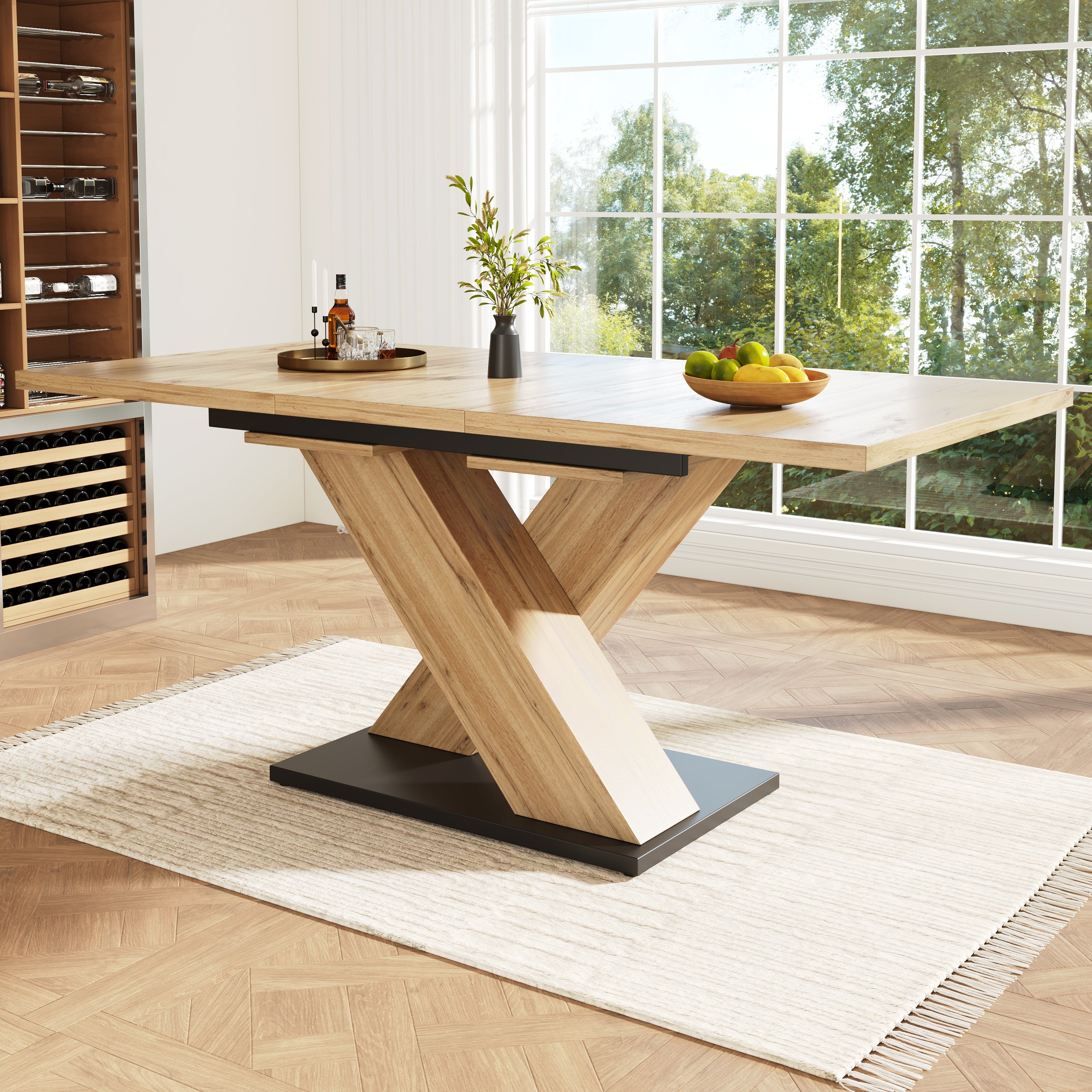 Table de salle à manger | Table de cuisine MDF Marron | Leroy Merlin