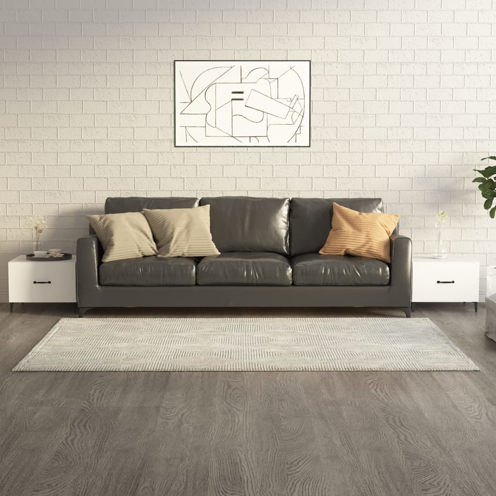 Tables basses avec pieds en métal 2 pcs Blanc 50x50x40 cm | Leroy Merlin