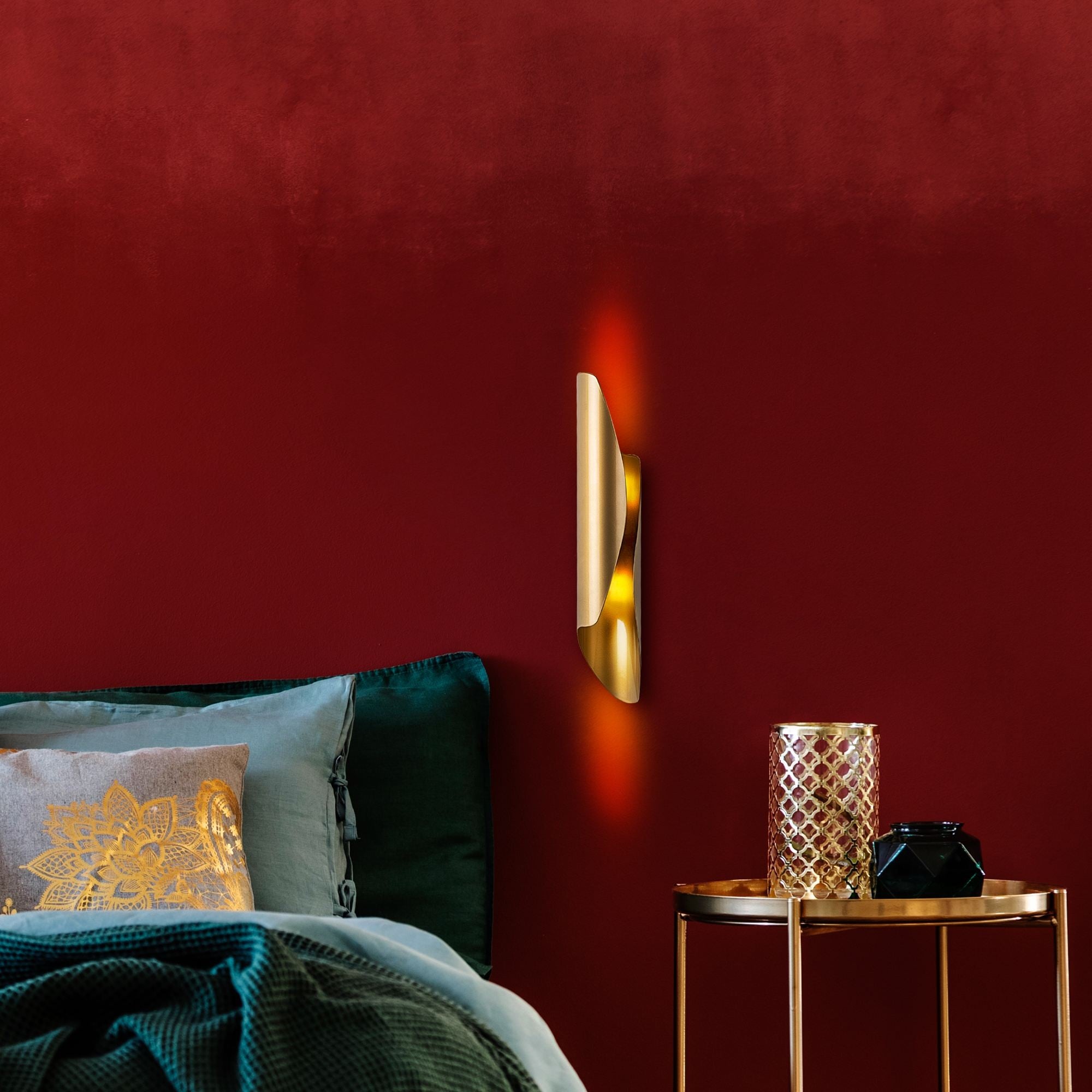 Złoty metalowy kinkiet - W. 40 x G.8 cm - LYNOR - Leroy Merlin