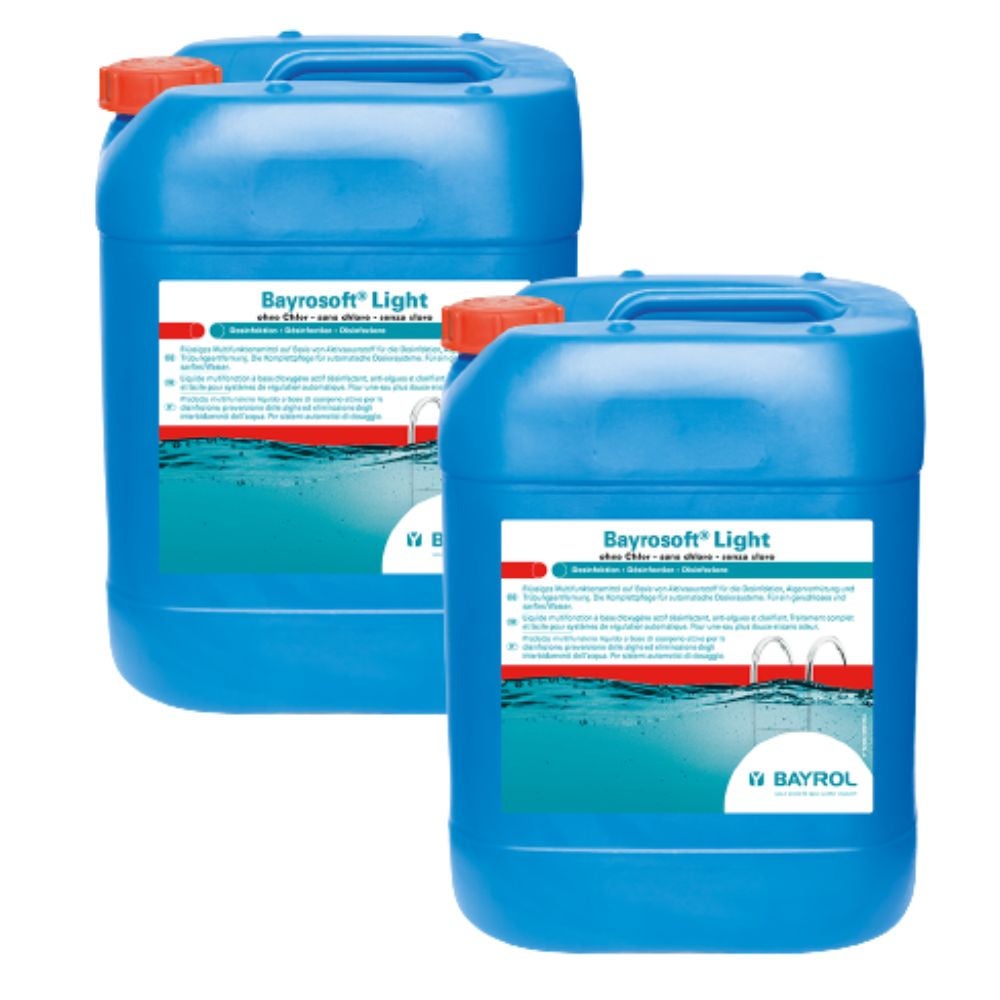 Pack de 2 Bayrosoft light 20 L oxygène actif liquide Bayrol | Leroy Merlin