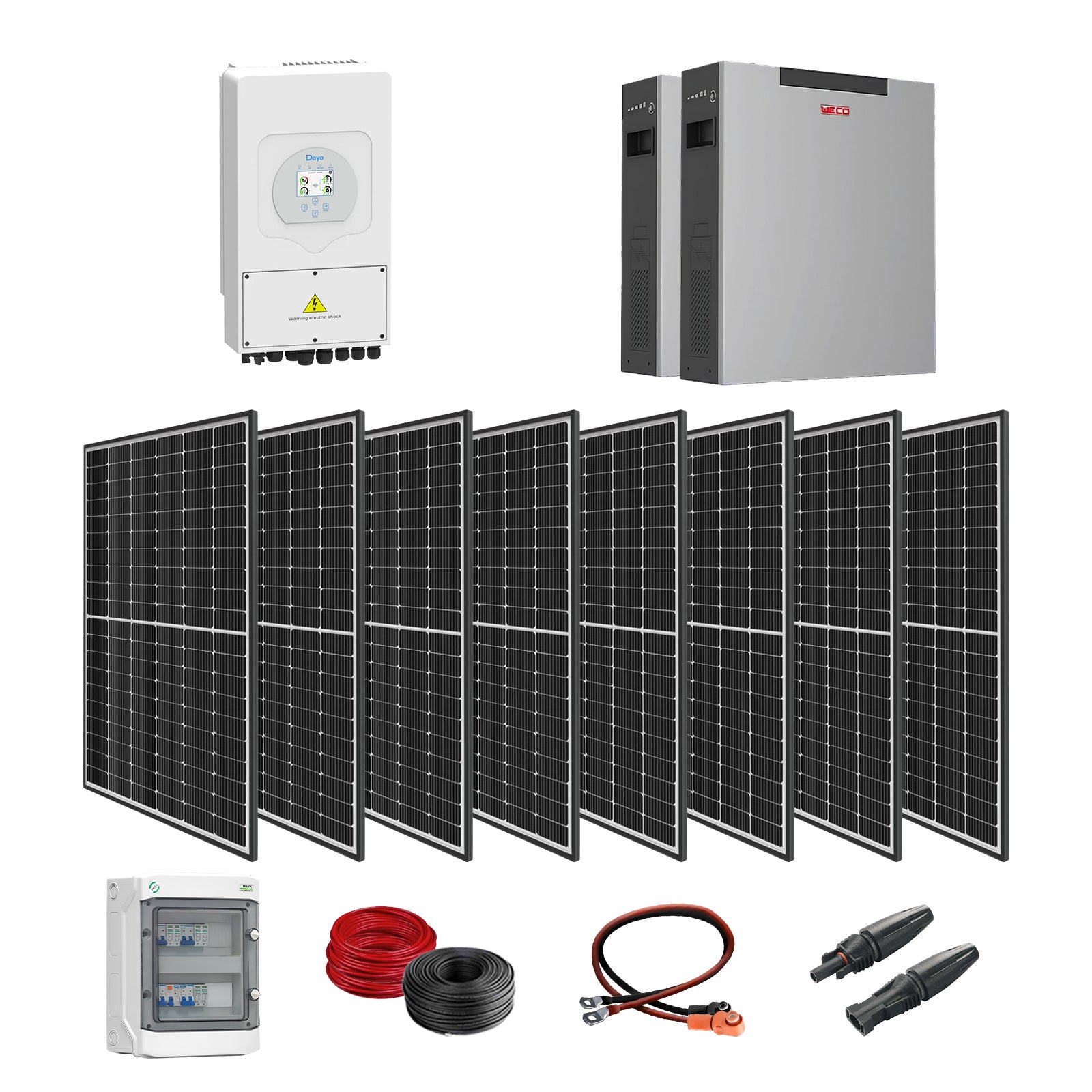 Kit solaire en autoconsommation Deye D4 : 20 kWh/jour avec batterie ...