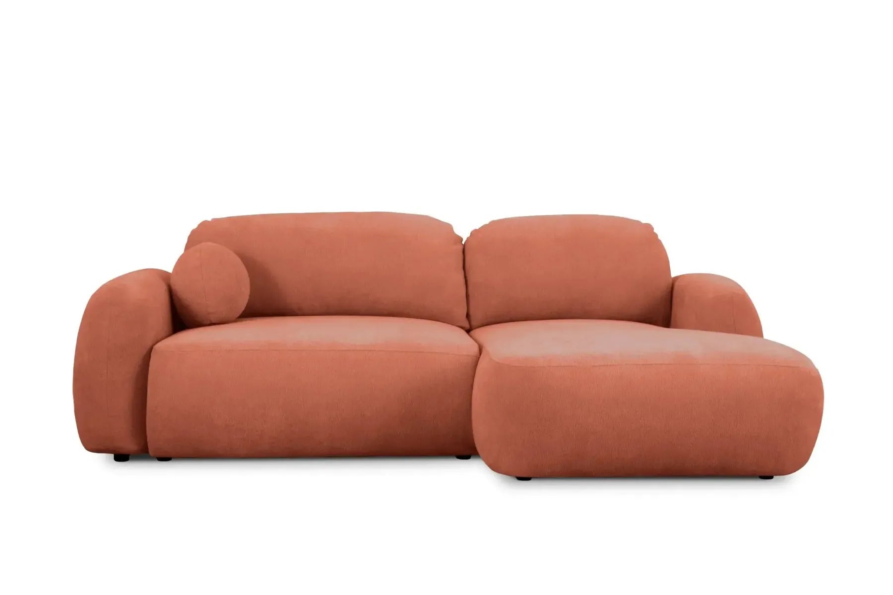 MARTIN - Canapé d'angle 3 places Terracotta Gauche | Leroy Merlin