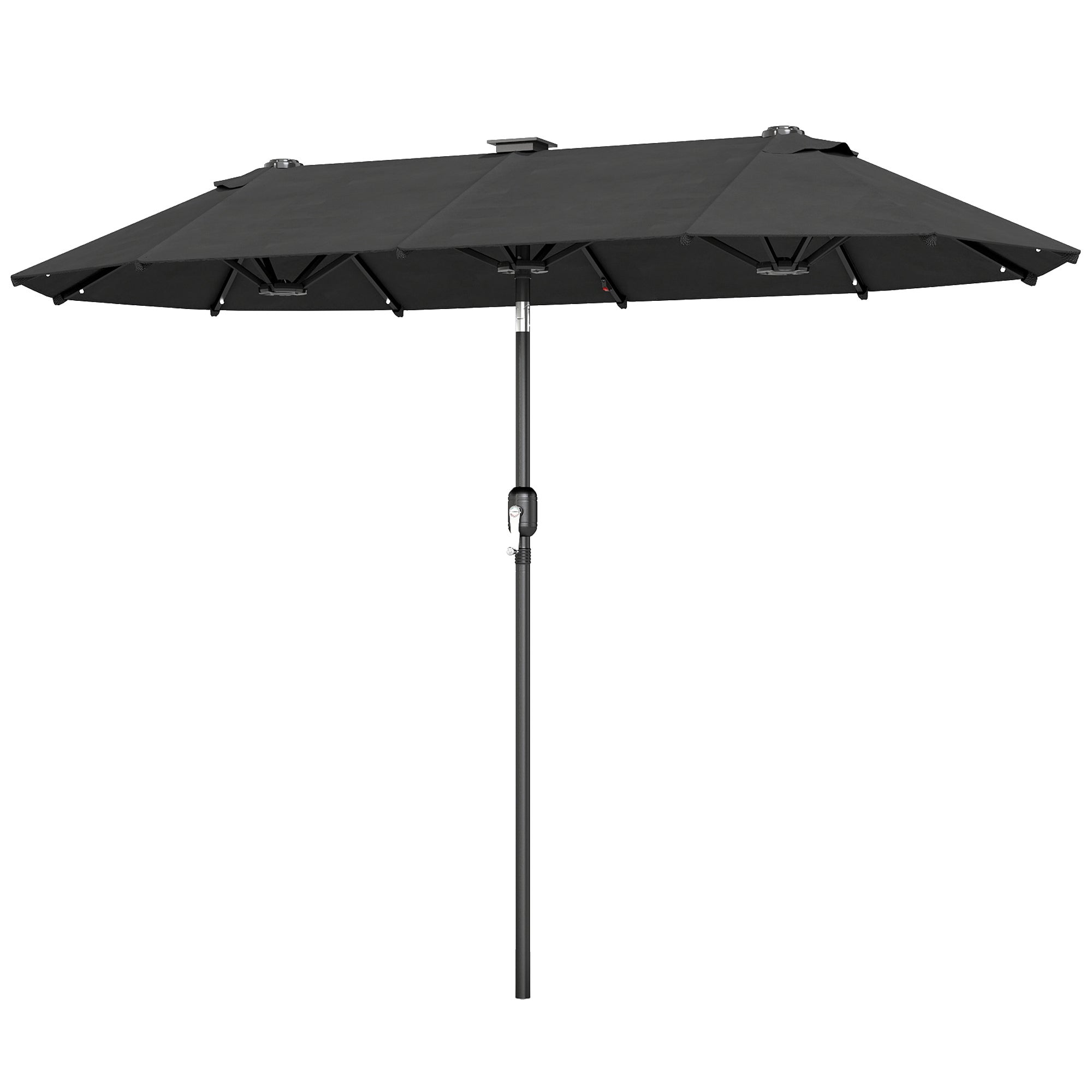 Parasol de jardin double 3 x 1,5 m, parasol de jardin extérieur avec ...