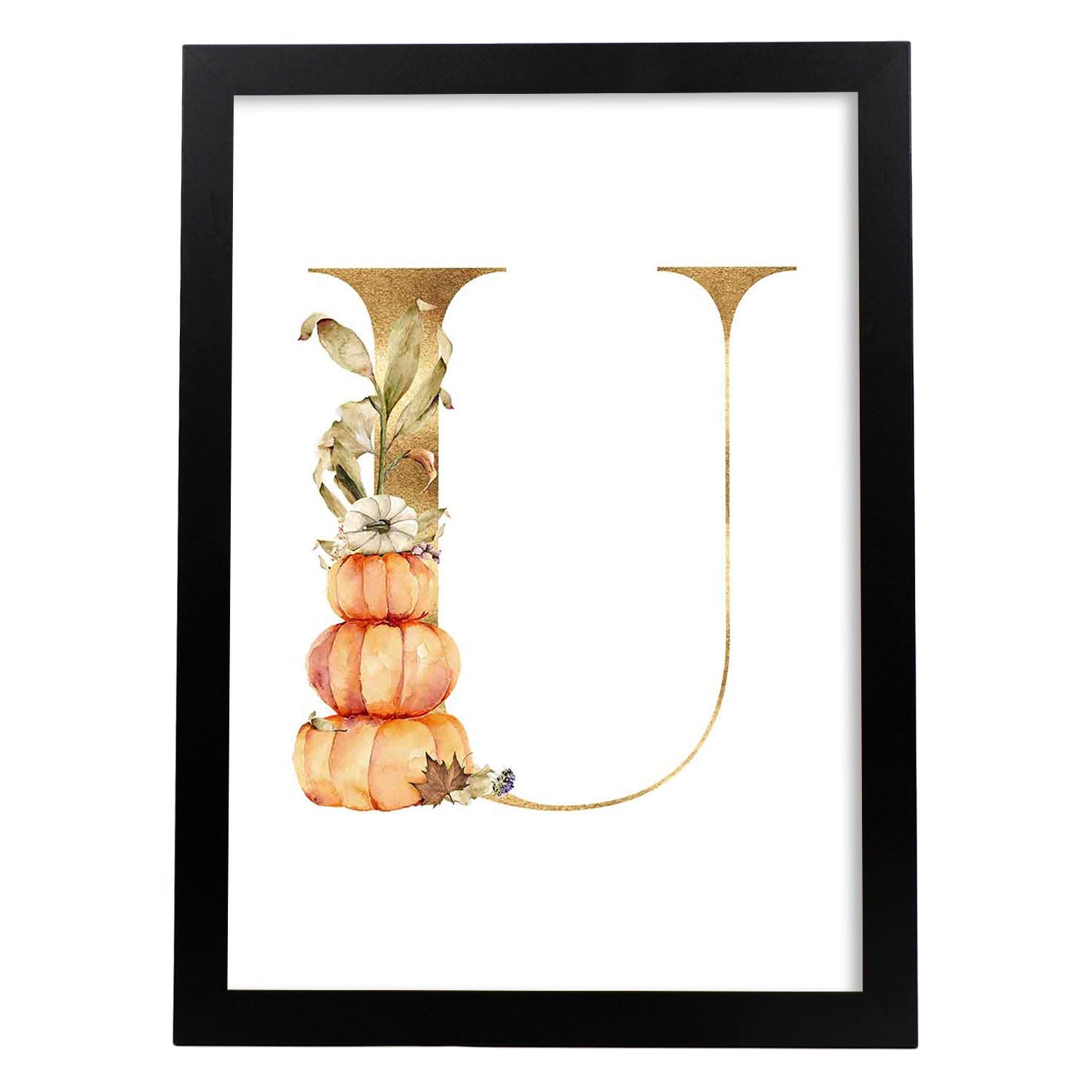 Paroles Poster U. Floral Gold-style Fiche Avec Des Images D'alphabet ...
