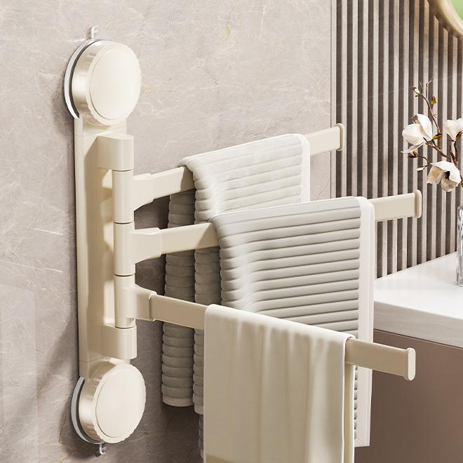 Porte-serviettes mural de salle de bain, pivotant à 3 pôles, porte ...