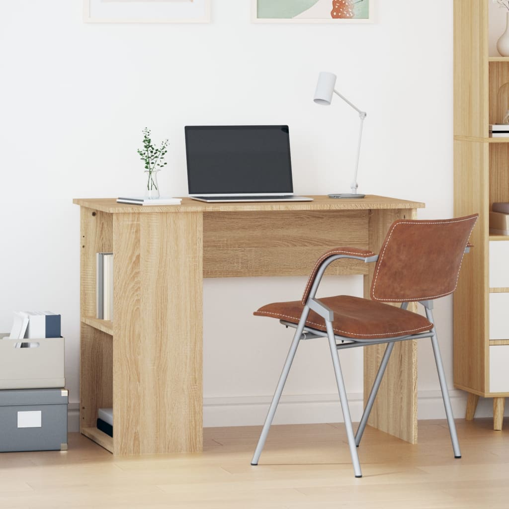 Escritorio roble Sonoma 100x55x75 cm madera contrachapada | Leroy Merlin