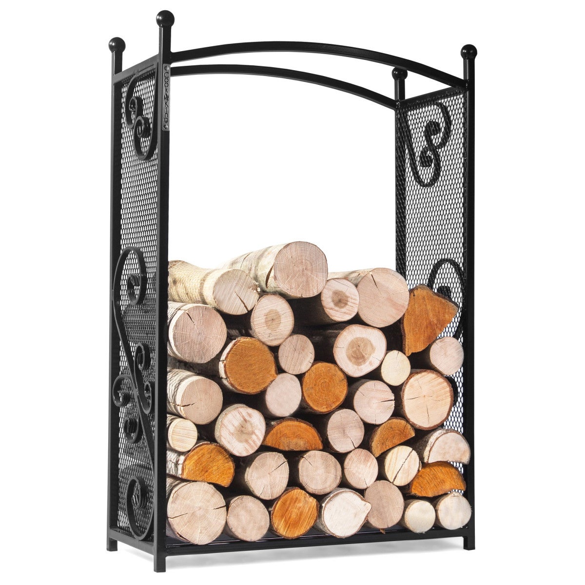 Porte bûches rectangulaire en acier noir "CHERRY" 90x60x25 cm | Leroy ...
