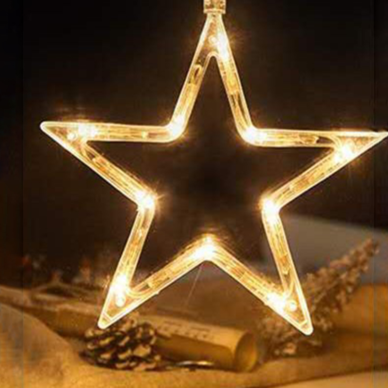 Hanging Fairy Guirlandes LEDs Curtain Lamp Star Design Constant Bright ...