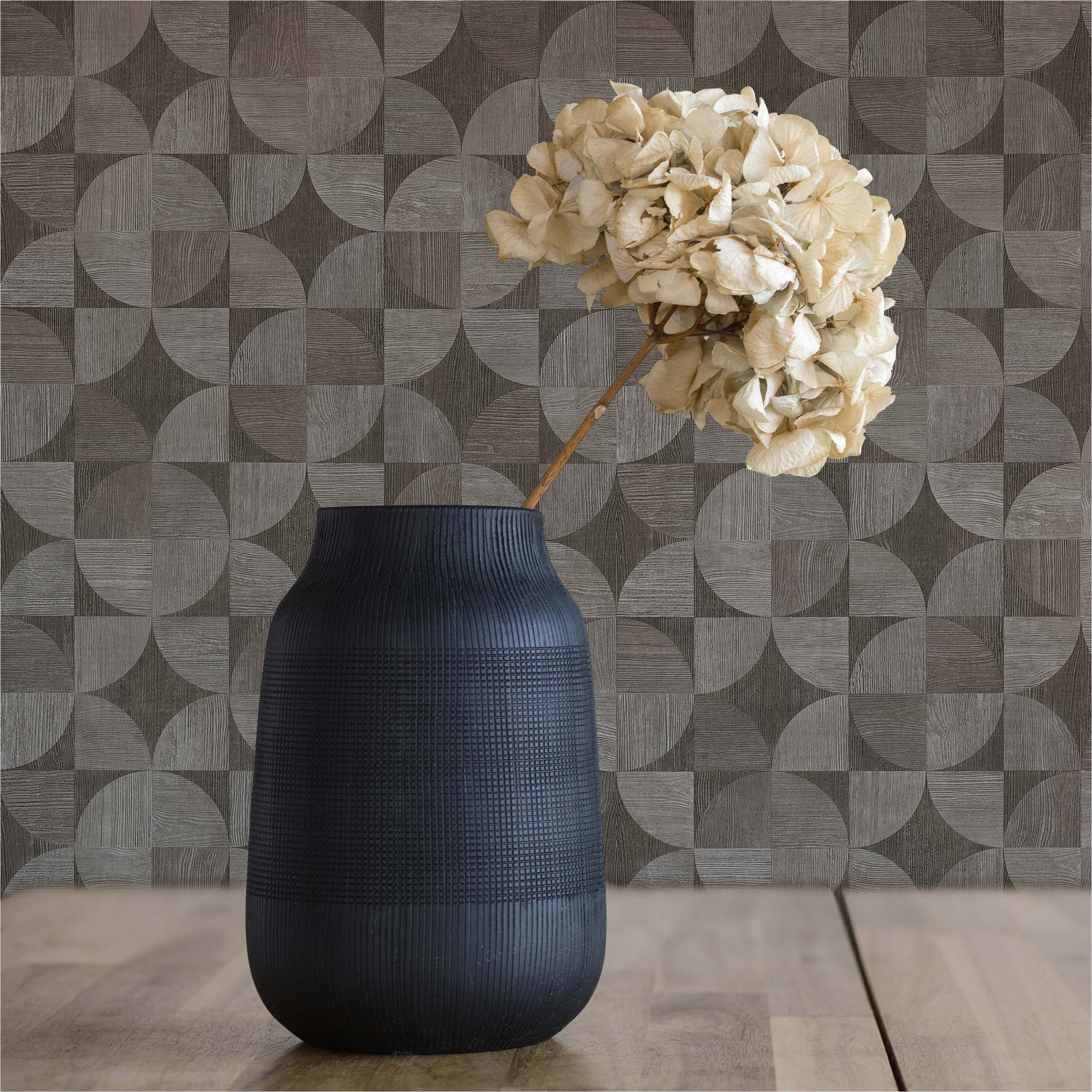 Papier Peint Vintage M1-No.1570 Gris Brun Structure Géometrique | Leroy ...