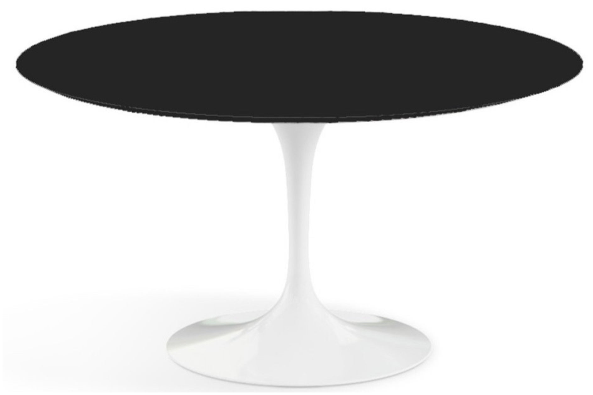 Table tulipe ronde plateau stratifié - Collection-Plateau Noir mat ...