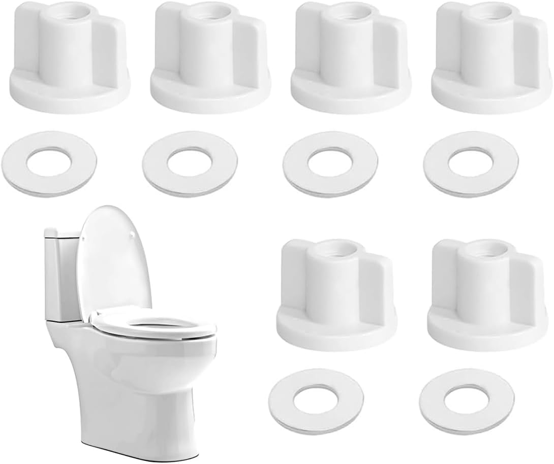 Lot de 6 écrous de fixation en plastique pour abattant WC (vis de 6 mm ...